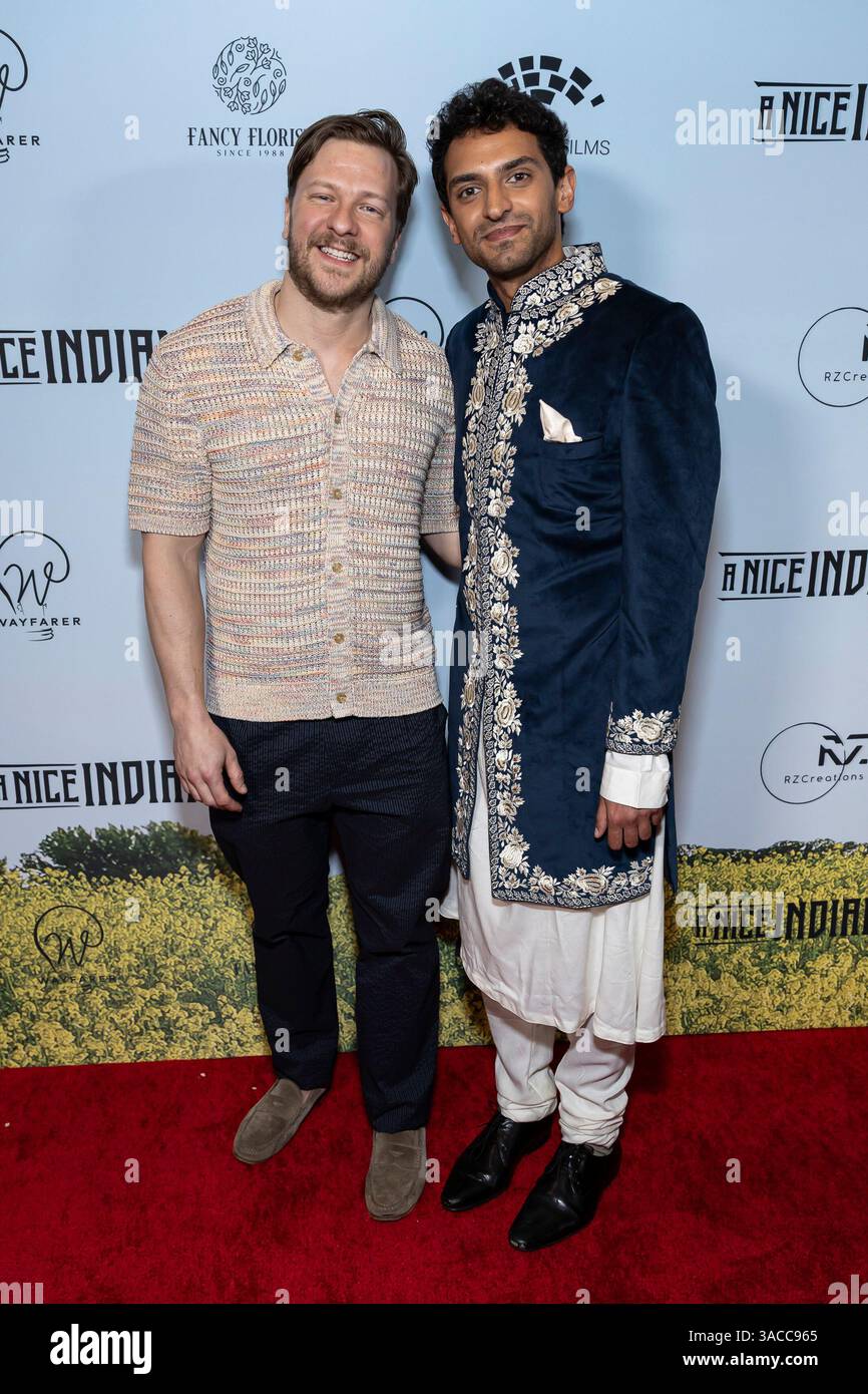 Los Angeles, USA. 03rd Apr, 2025. Eric Randall and Karan Soni attend ...