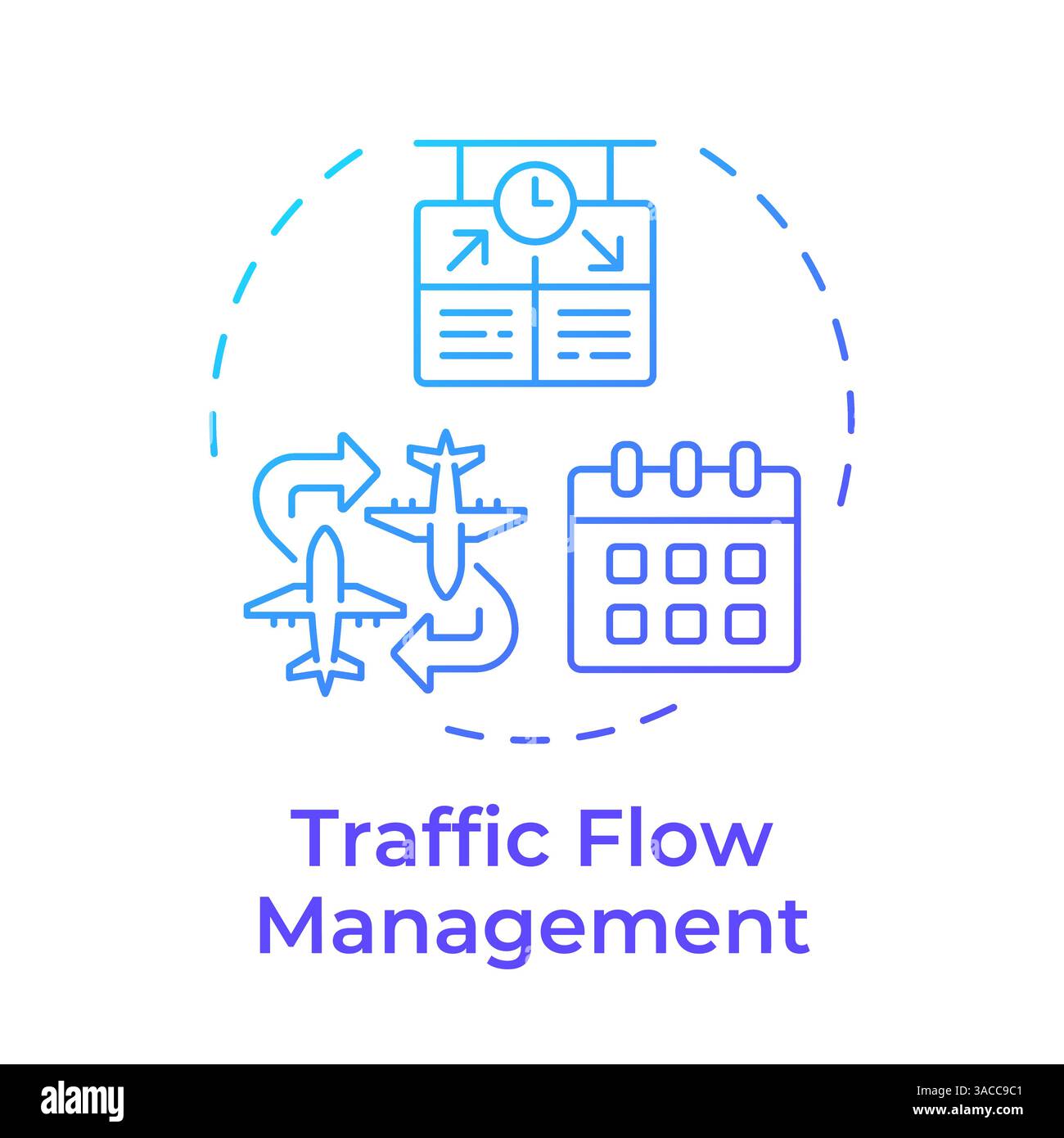 Traffic flow management blue gradient concept icon Stock Vector Image & Art - Alamy