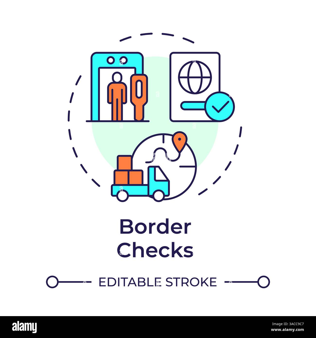 Border management system Stock Vector Images - Alamy