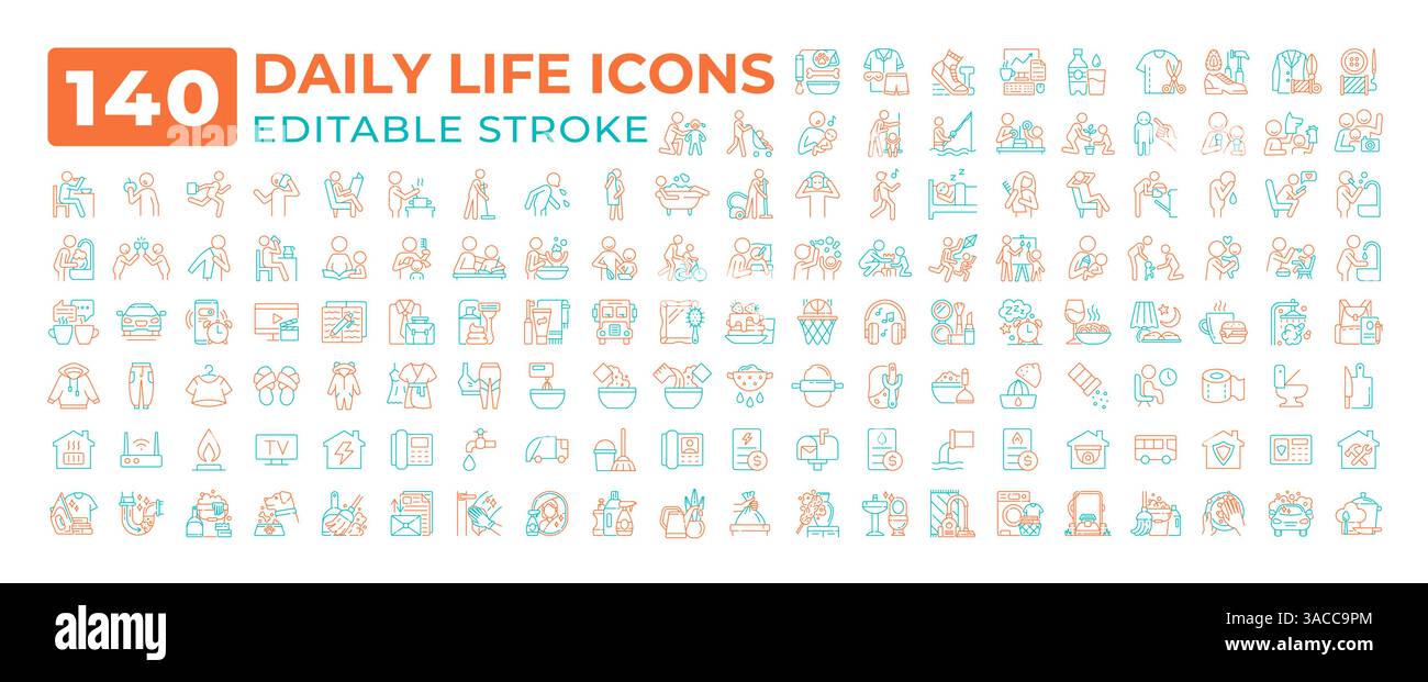 Home leisure line color Stock Vector Images - Alamy