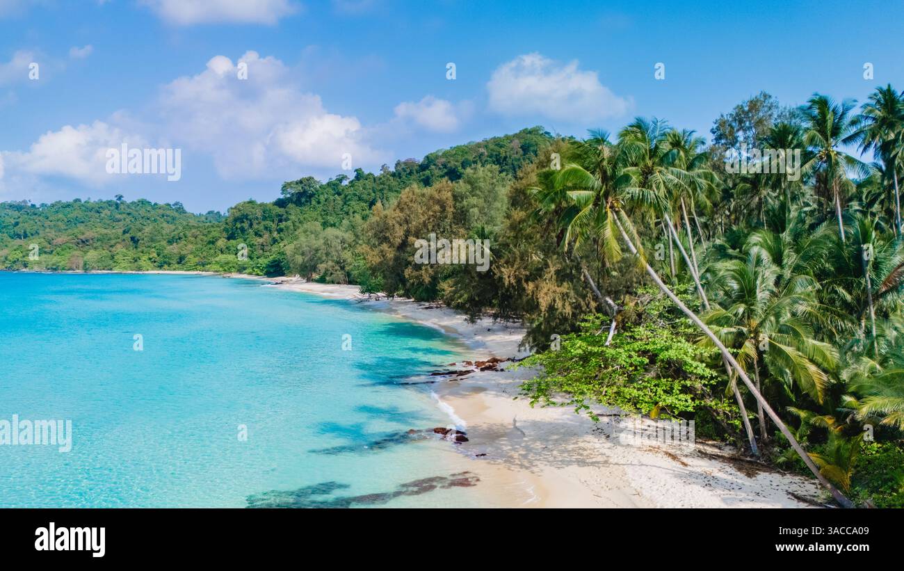 The stunning and breathtaking coastline of Koh Kood Island in Thailand wonderfully showcases its ...