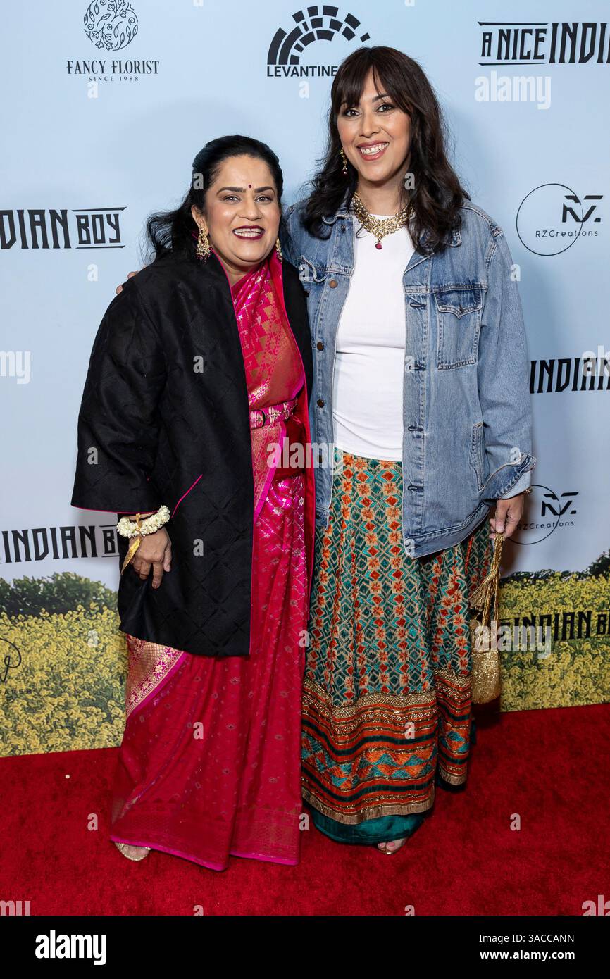 Los Angeles, USA. 03rd Apr, 2025. Zarna Garg and Smriti Mundhra attend the arrivals of the LA ...