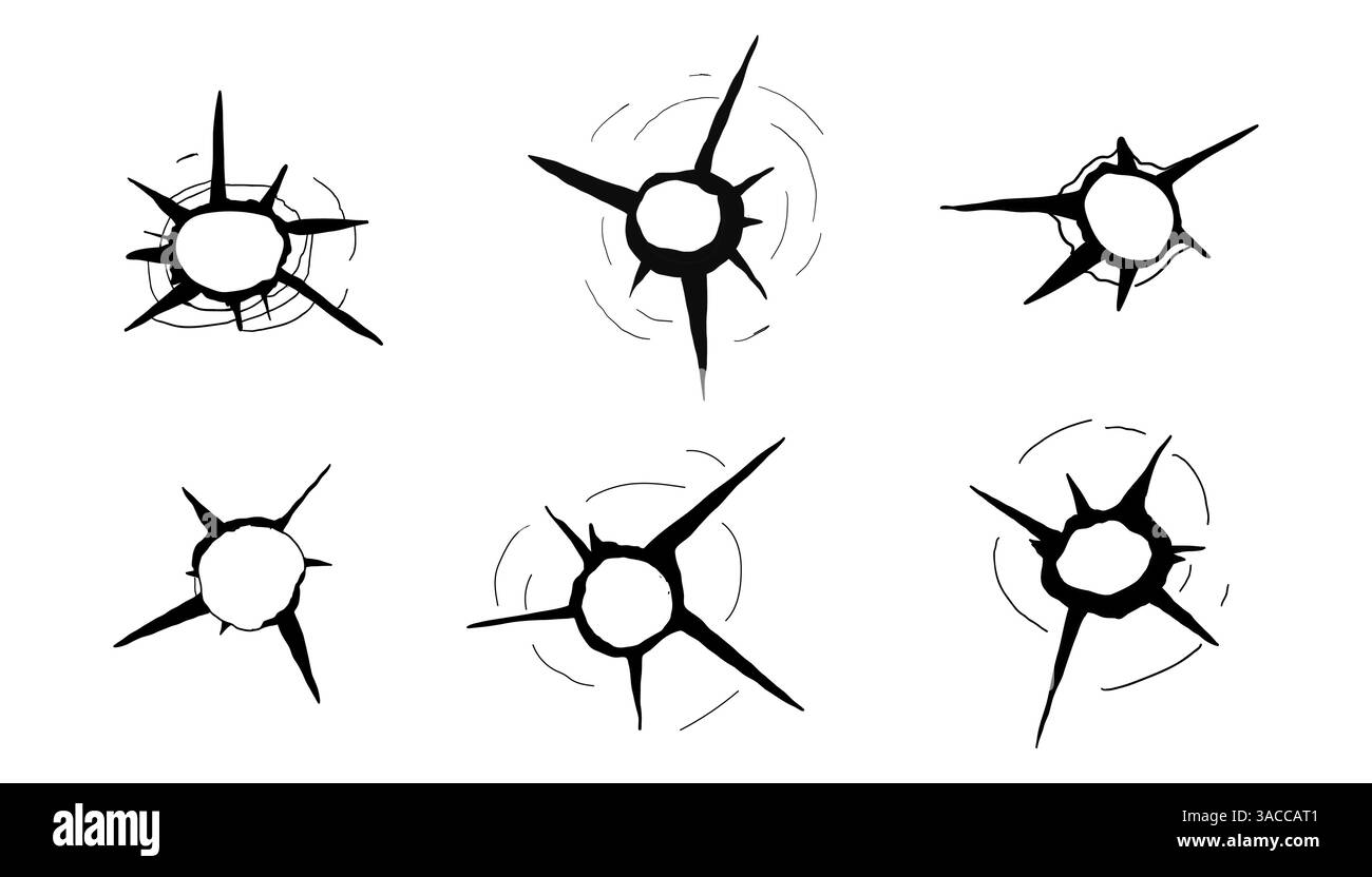 Bullet hole gun shot weapon mark silhouette, impact gun, bullet hole ...