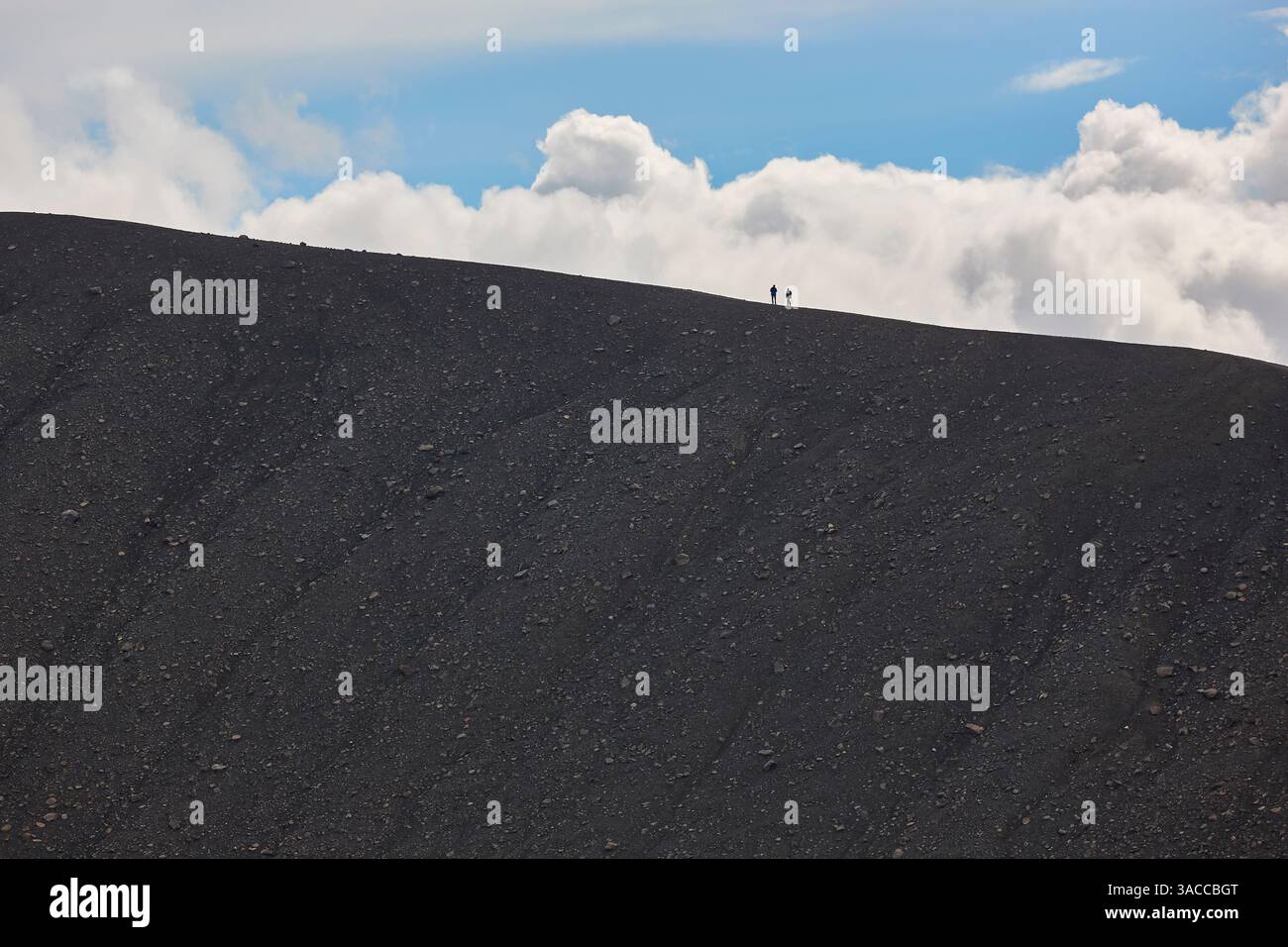 Hverfell extinct volcano interior. Icelandic landscape. Myvatn area ...