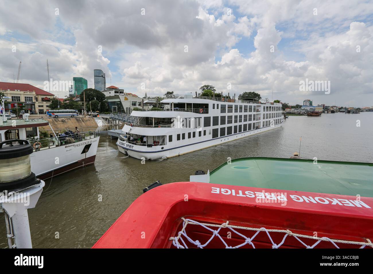 Phnom Penh, Cambodia: river cruise ship SCENIC SPIRIT, one of largest ...