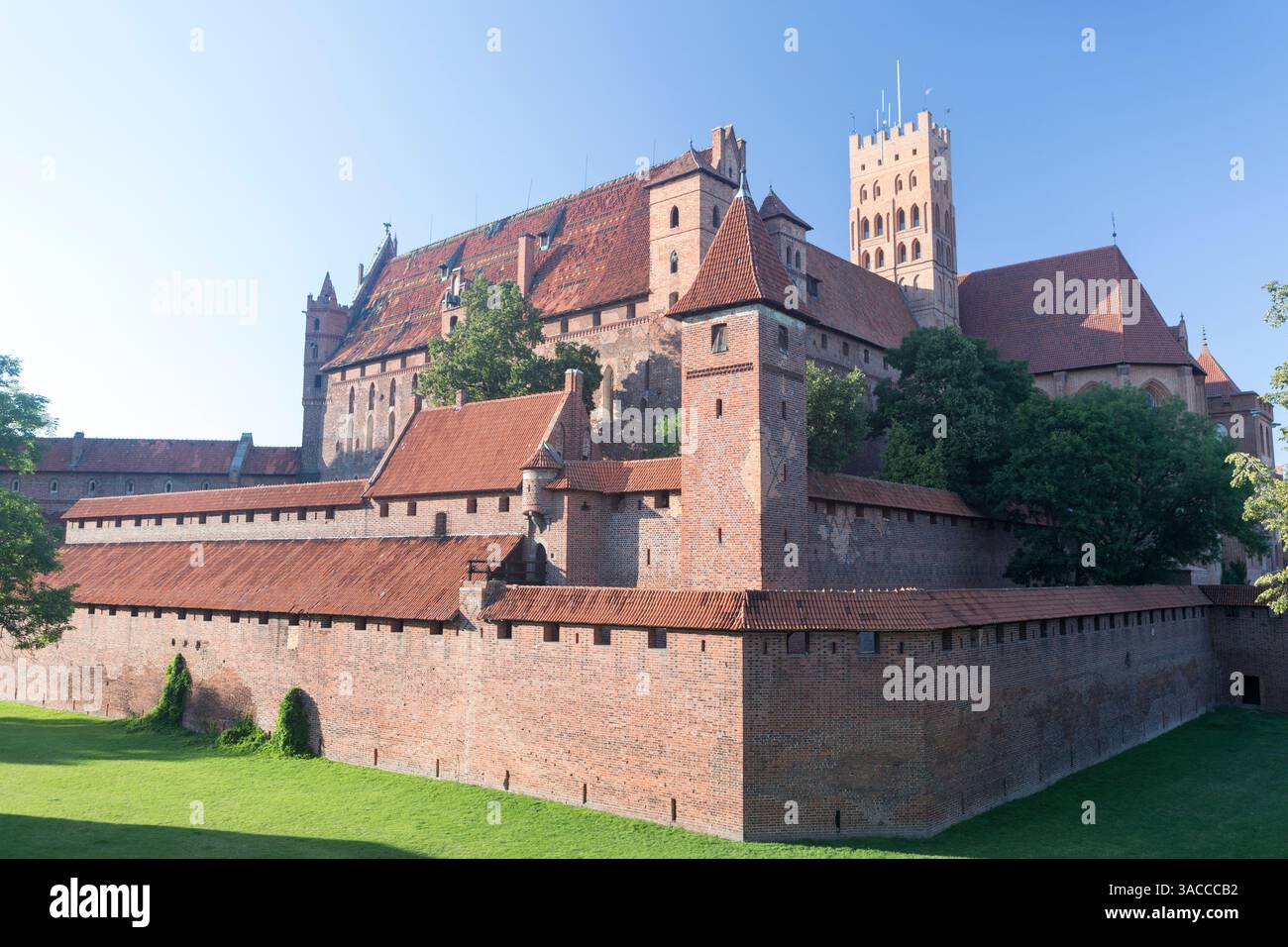 Poland, Malbork, Malbork Castle, one of the largest gothic castles in ...