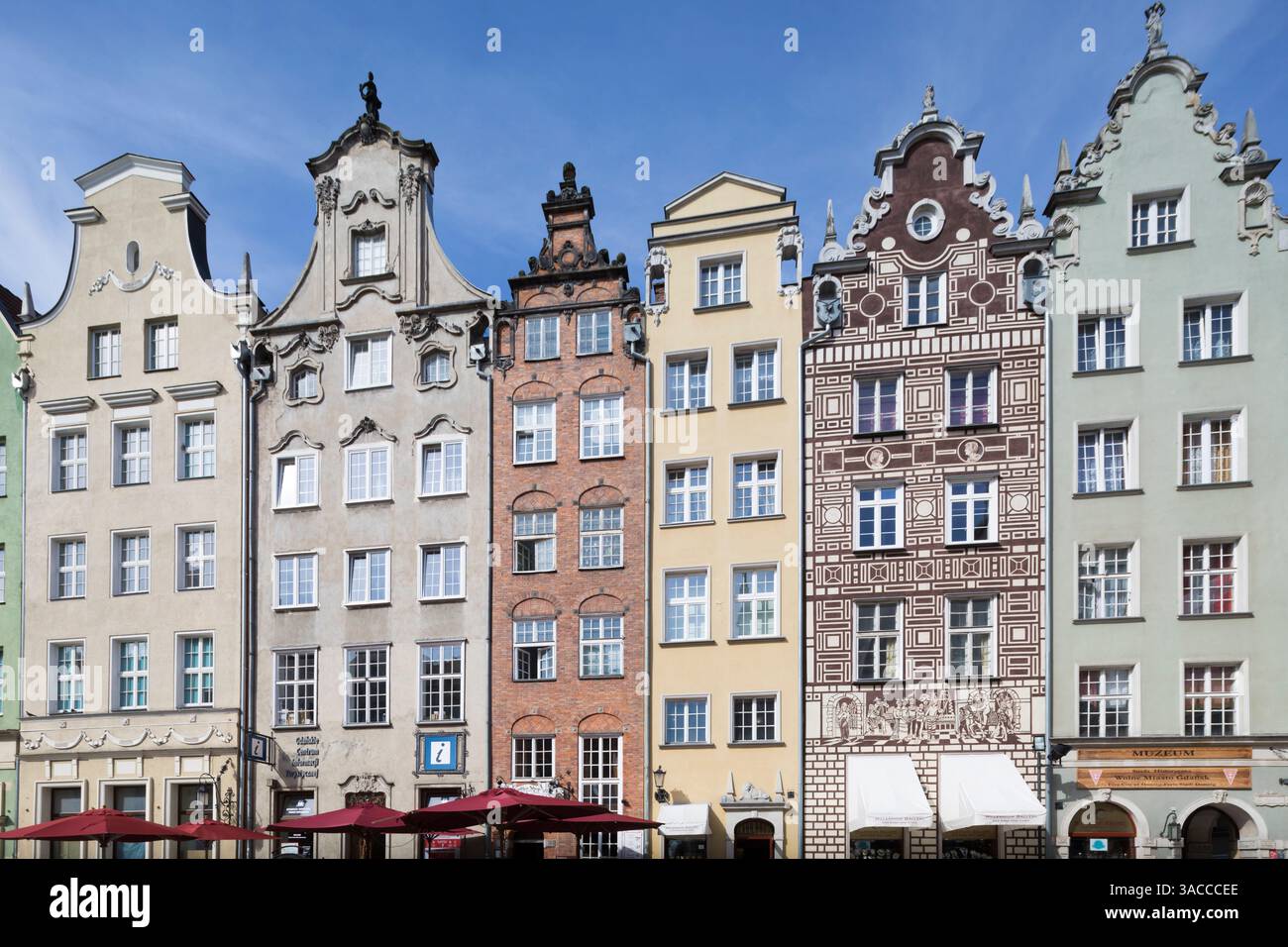 Gdansk, Poland, colourful town houses in the old town Stock Photo - Alamy