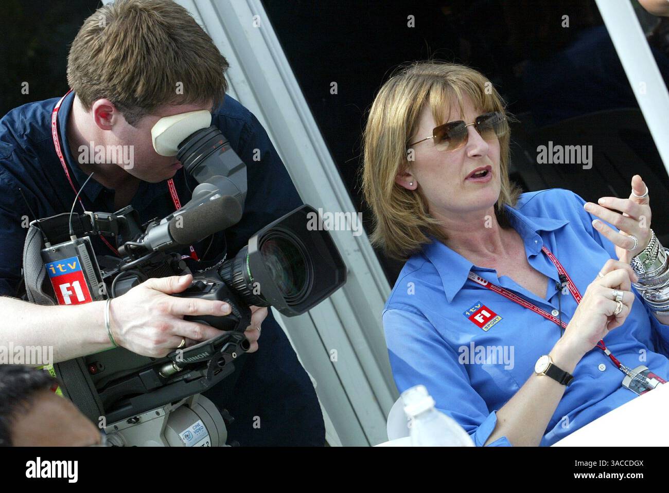 ITV F1 pit lane commentator Louise Goodman (GBR)..Malaysian Grand Prix ...