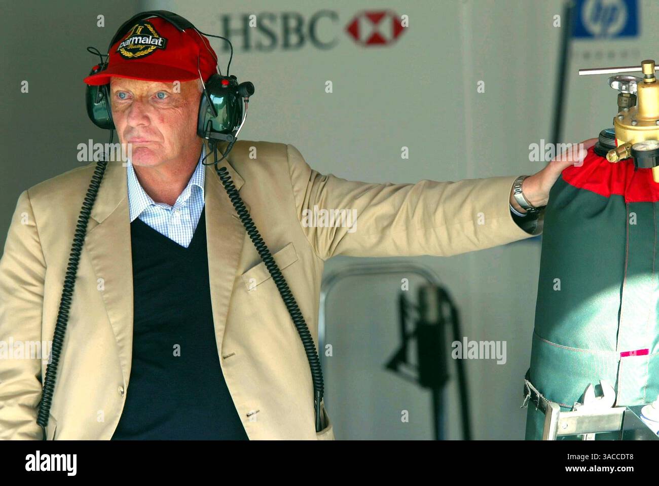 Jaguar Team Principal, Nikki Lauda (AUT)..Formula One Testing ...