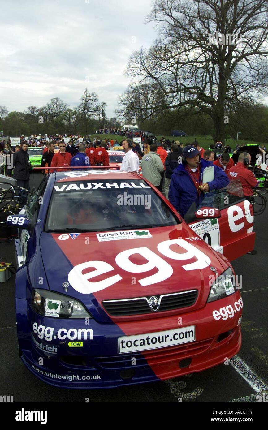 Matt Neal (GBR) Team Egg Sport Vauxhall Astra Coupe lined up in pole ...