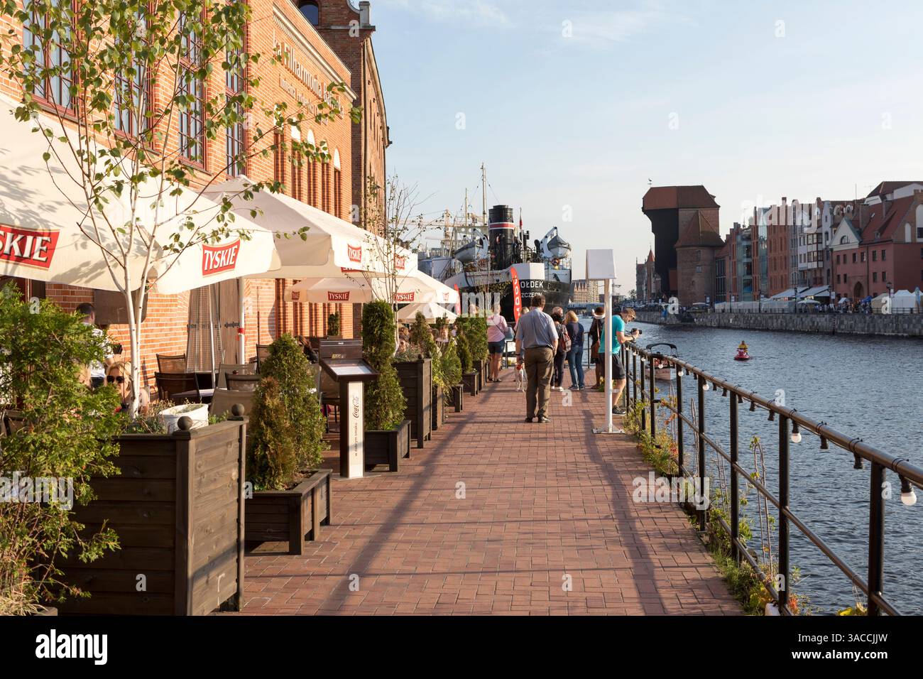 Gdansk, Poland, view along the the waterfront Stock Photo - Alamy