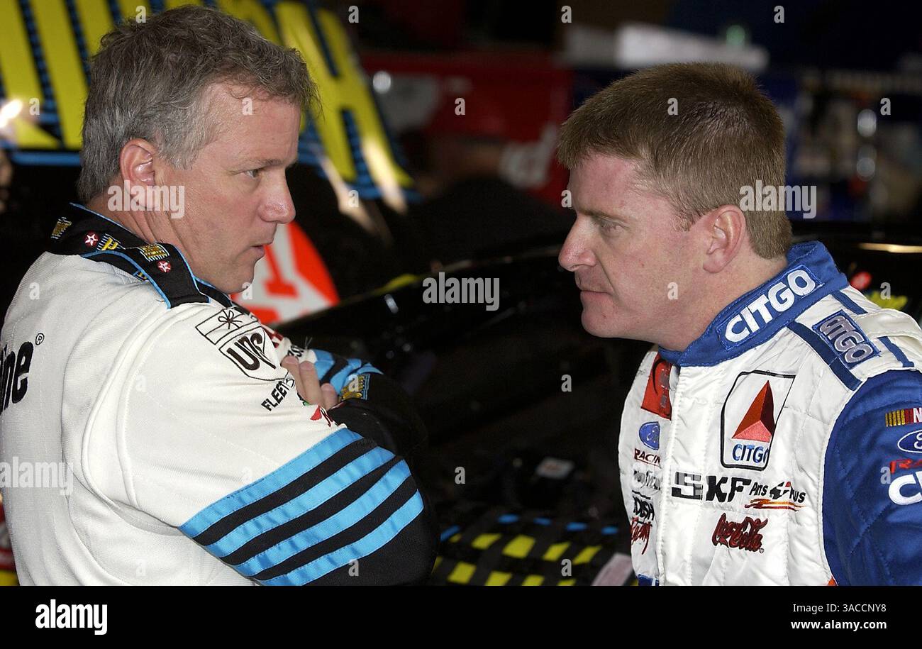 04/27/02 NASCAR Winston Cup Series, Round 10 of 36. Ricky Rudd and Jeff ...