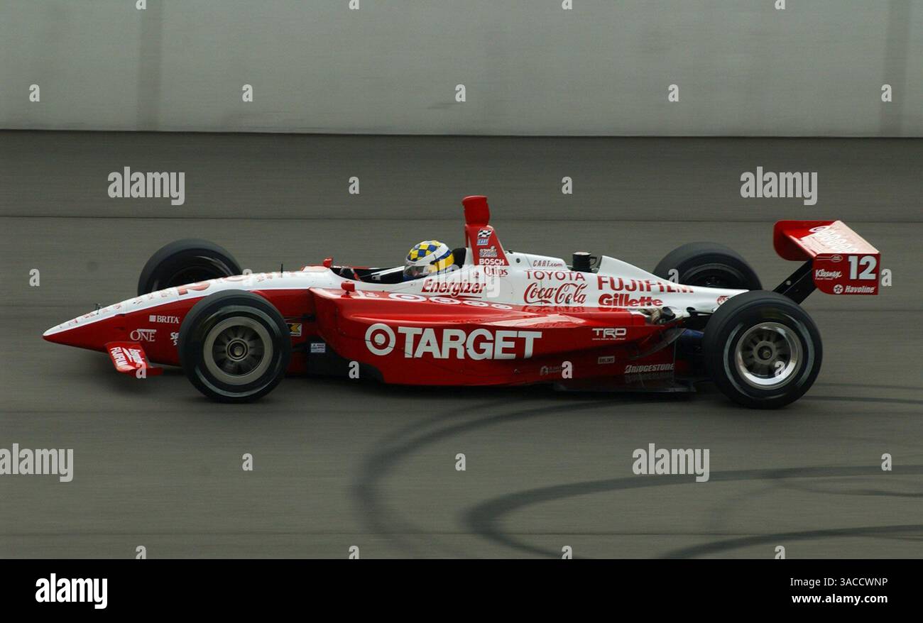 Kenny Brack, (SWE), Toyota/Lola, during practice for The 500 Presented ...