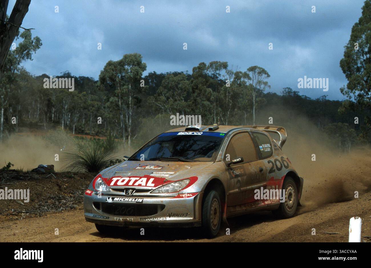 Harri Rovanpera (FIN) Peugeot 206 WRC finished in 2nd position to ...