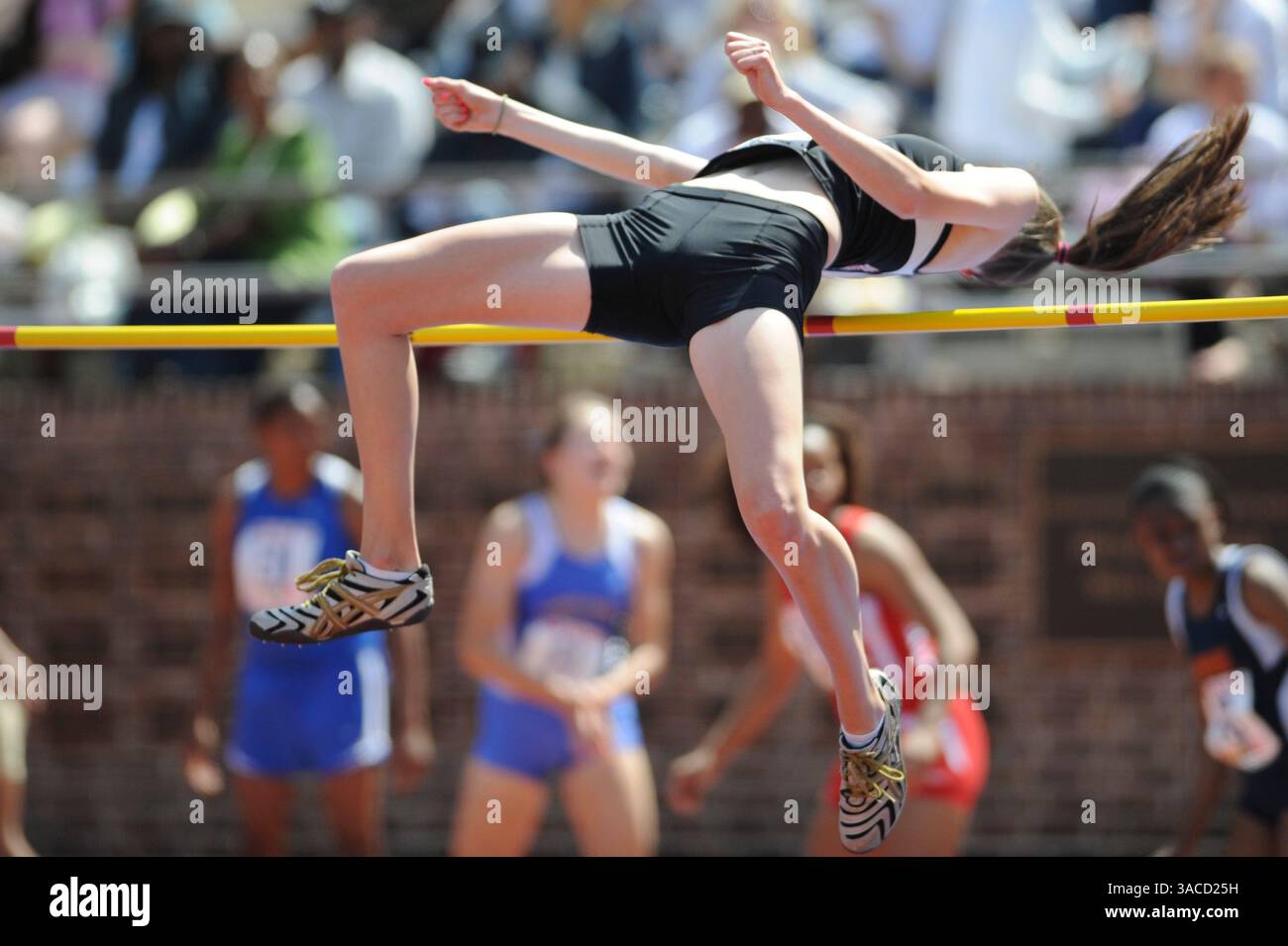 April 24, 2008 - Lynn Mayer of East Stroudsburg clears the high jump at ...