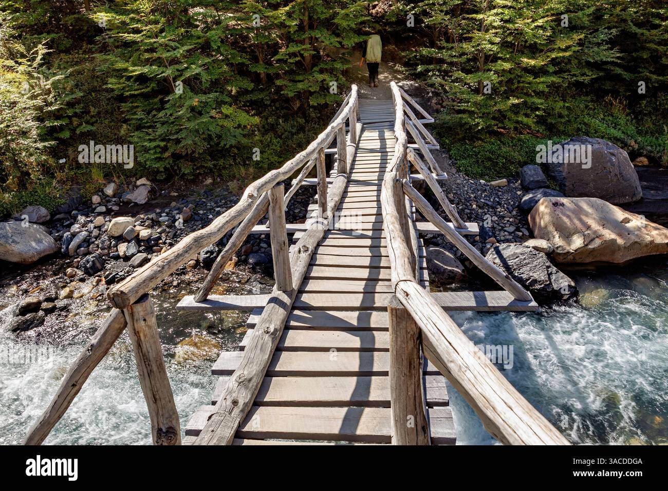 Bridges in the Torres del Paine National Park in Chile Stock Photo - Alamy