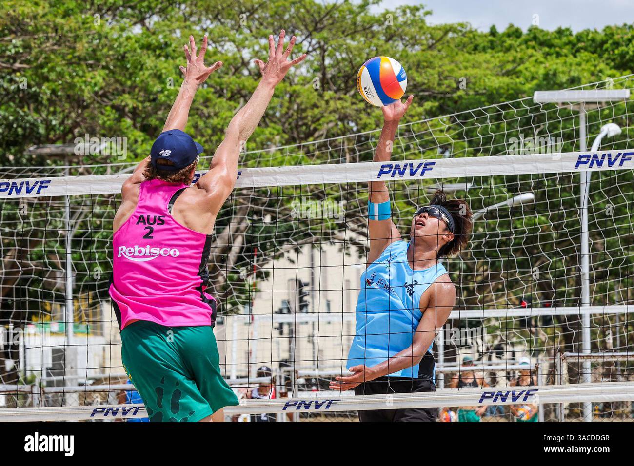 Laguna Province, Philippines. 4th Apr, 2025. Luke Ryan (L) of Australia ...