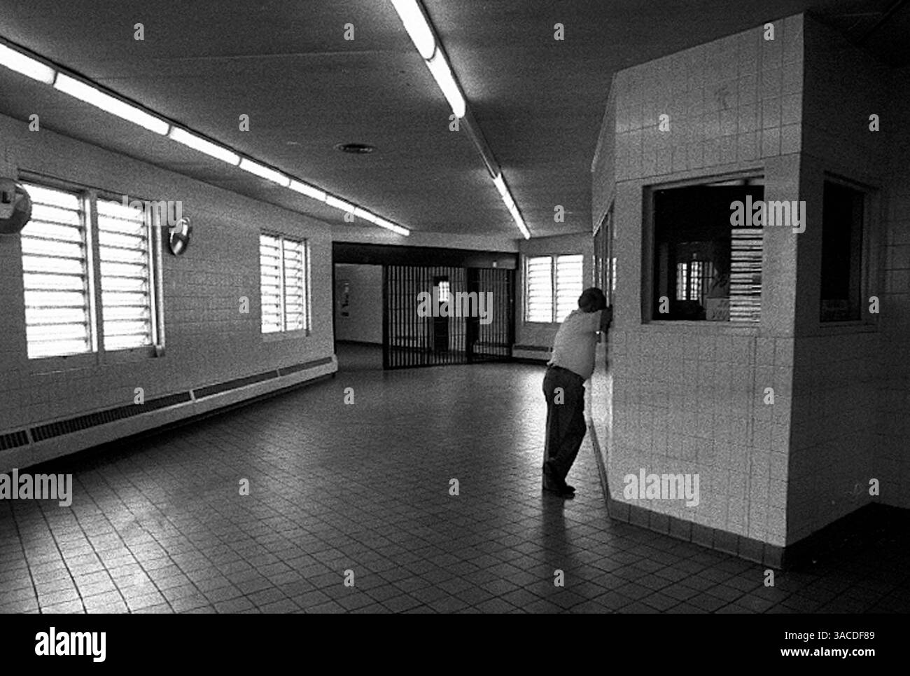 Jun 01, 1973 - Lucasville, Ohio, USA - A prison offical talks with a ...