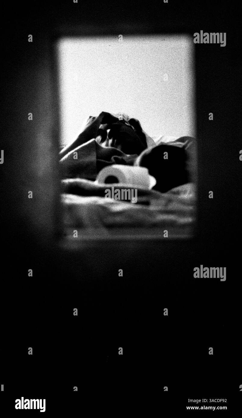 Jun 01, 1973 - Lucasville, Ohio, USA - An unidentified prisoner relaxes ...