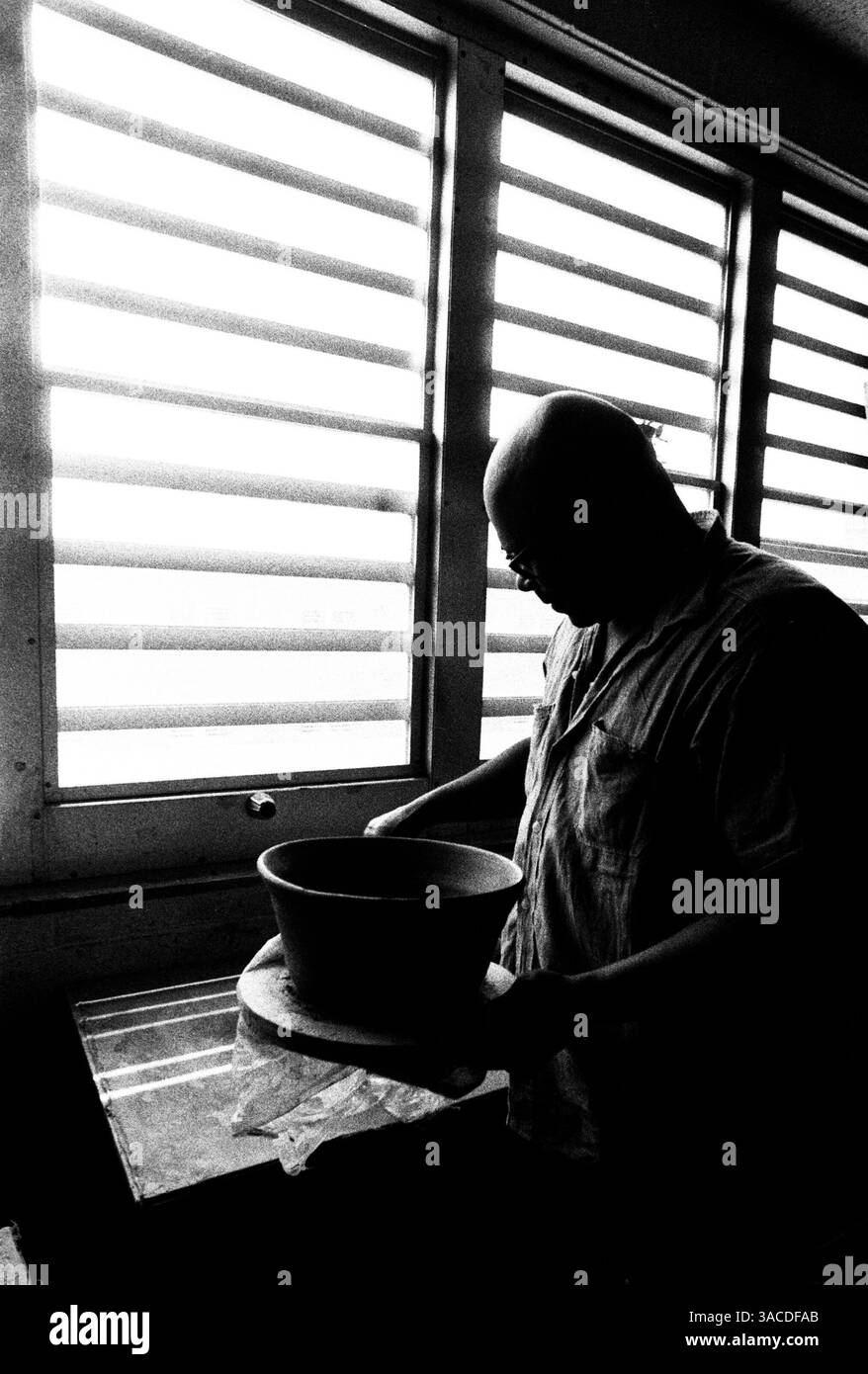 Jun 01, 1973 - Lucasville, Ohio, USA - An unidentified prisoner works ...