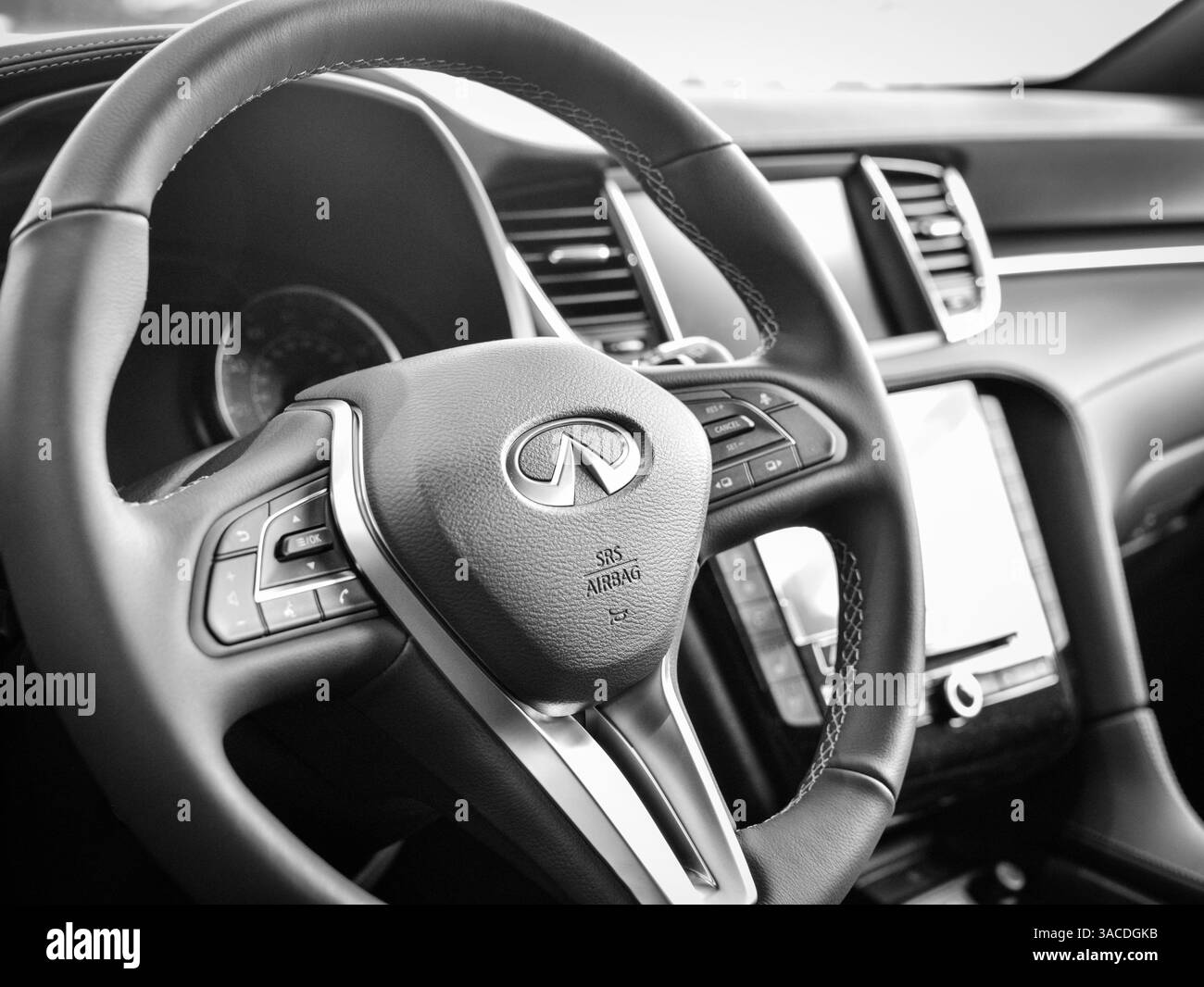 Detail of an Infinity car at a car dealership Stock Photo - Alamy