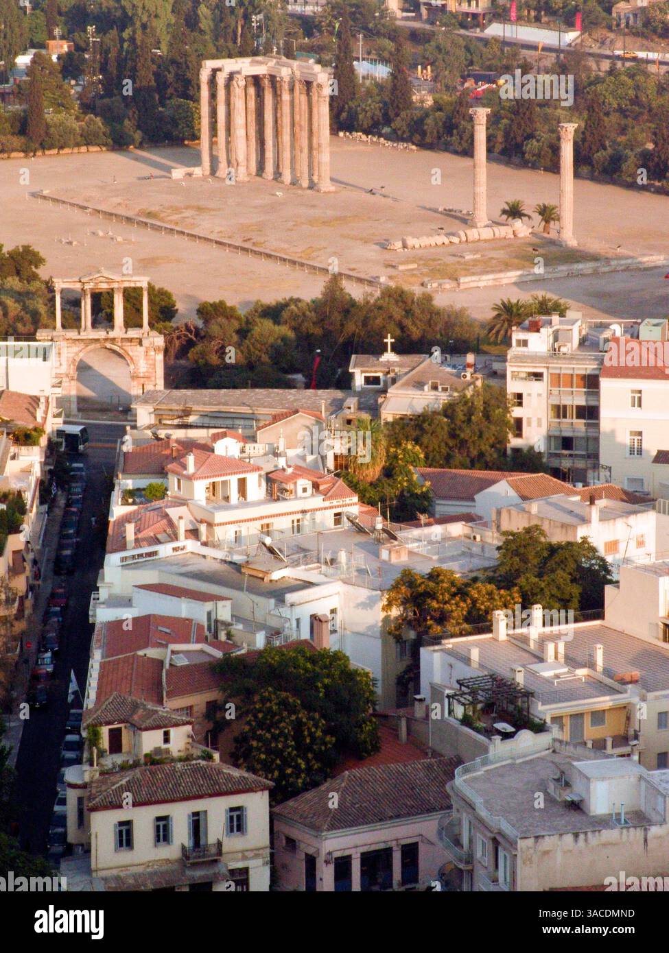 May 03, 2008 - Athens, Greece - The Arch of Hadrian and Temple of Zeus ...