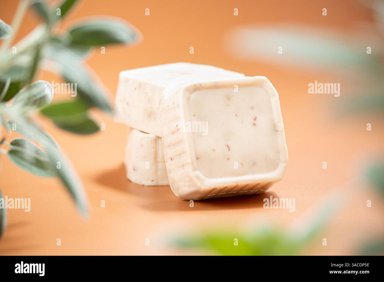 Chili Flake Almond Vegan Cheese Stack – Spicy Dairy-Free Cheese Blocks ...