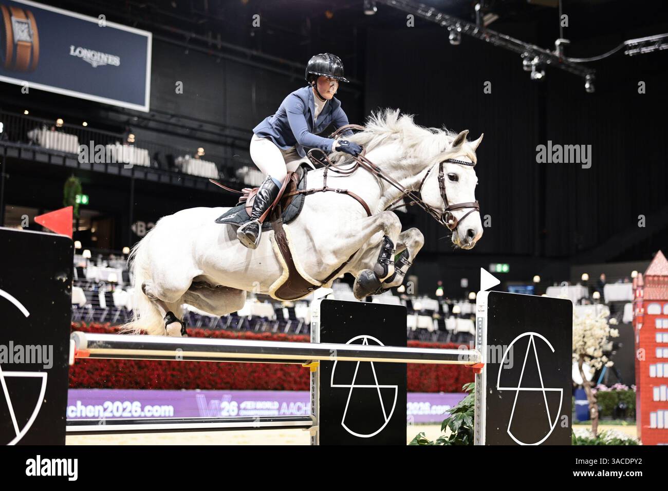 Eva Saker of Switzerland with L.B. Crumble during the Prize of Swiss ...