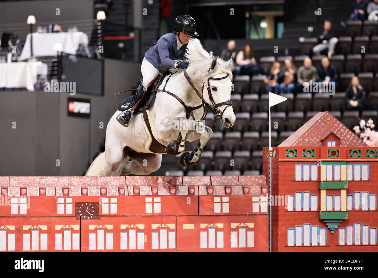Eva Saker of Switzerland with L.B. Crumble during the Prize of Swiss ...