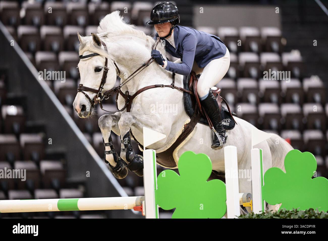 Eva Saker of Switzerland with L.B. Crumble during the Prize of Swiss ...