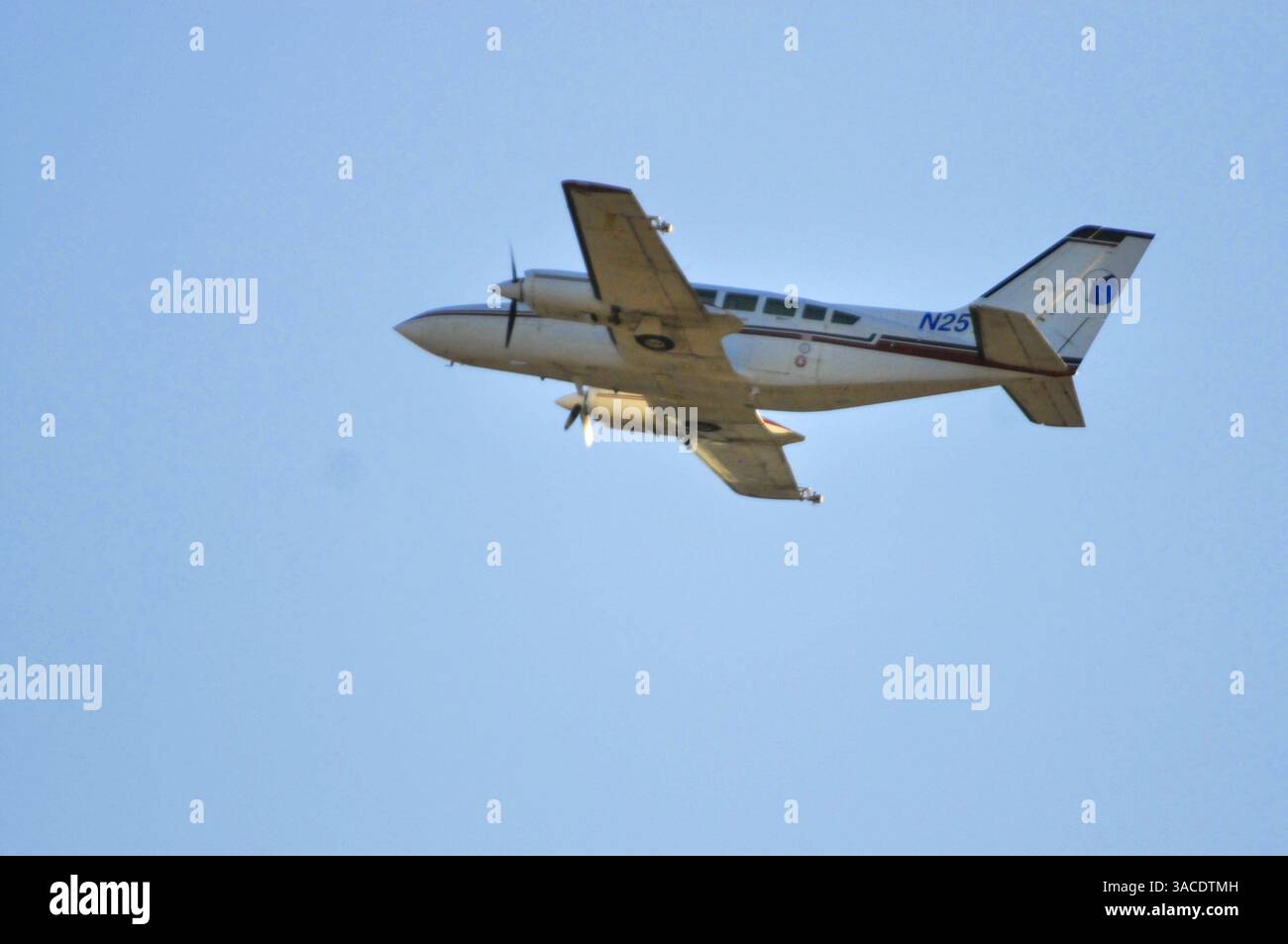 An aircraft carrying mosquito adulticide takes off over McClellan Air ...