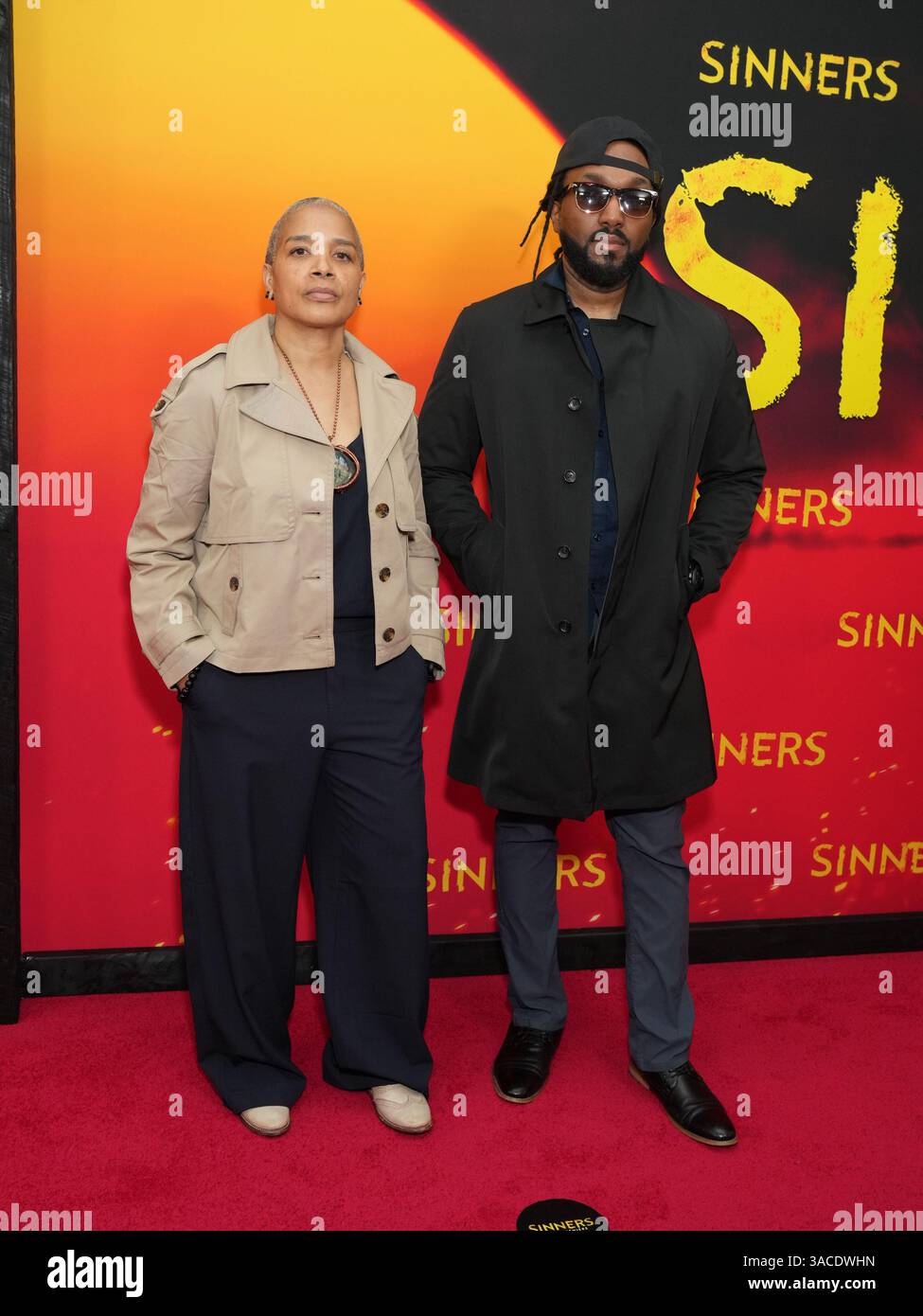 Lin Que Ayoung and Rashad Frett attend the ''Sinners'' premiere at AMC ...