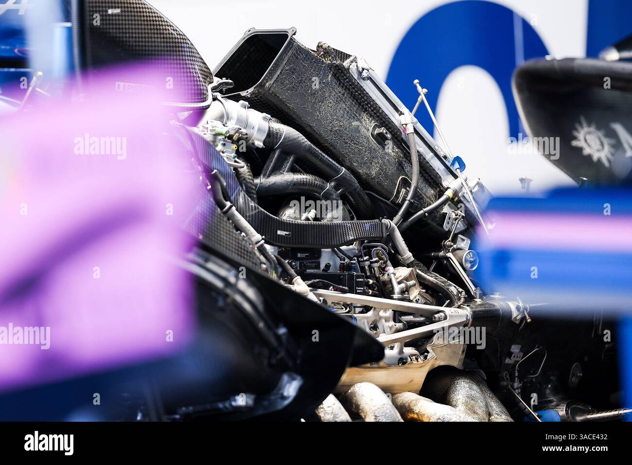 Alpine F1 Team A525, mechanical detail engine, moteur during the ...