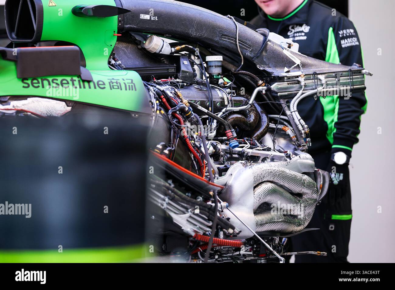 Stake F1 Team Kick C45, mechanical detail, engine, moteur, Ferrari ...