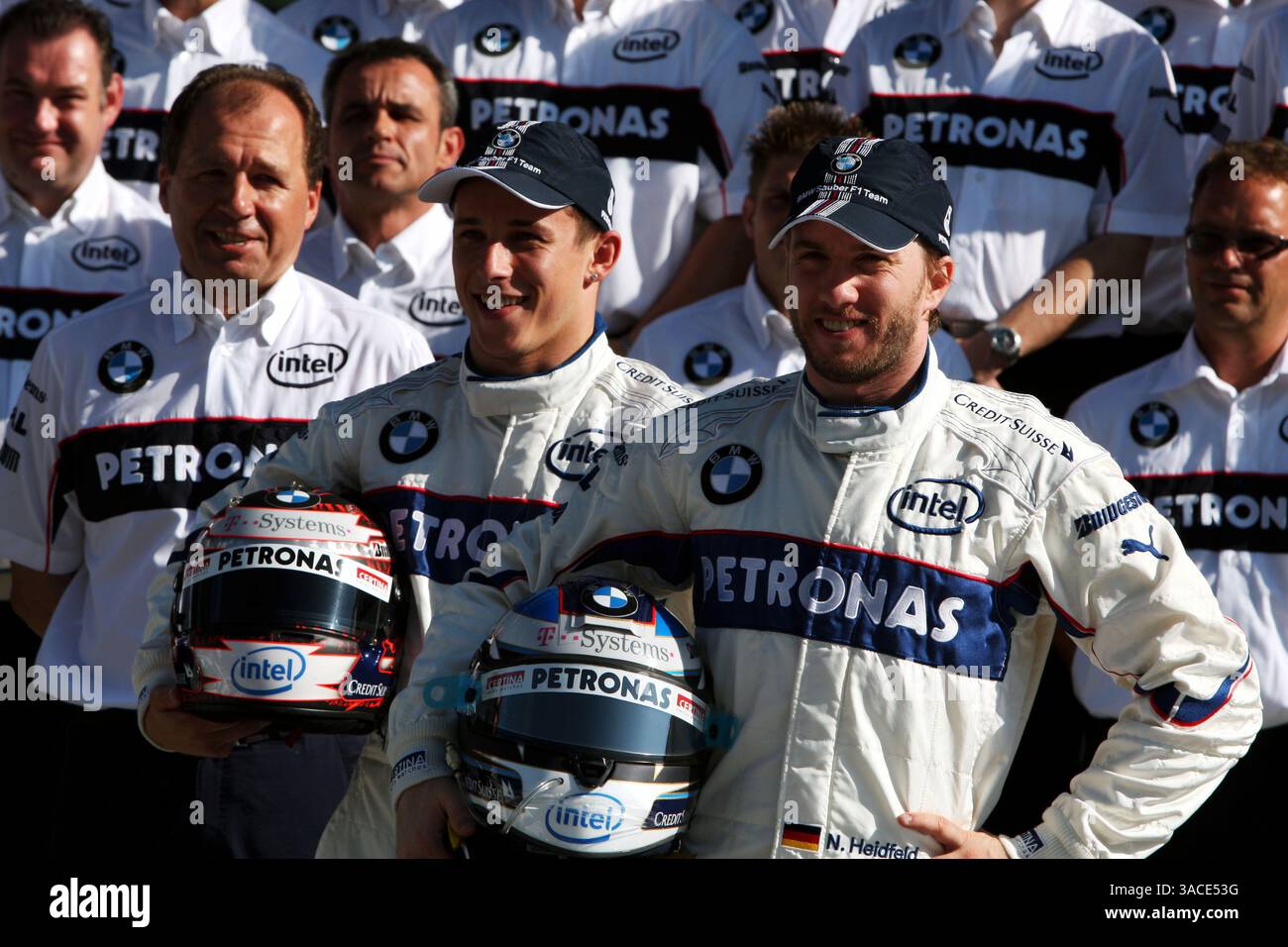Nick Heidfeld (GER) BMW Sauber F1 and Christian Klien (AUT) BMW Sauber ...