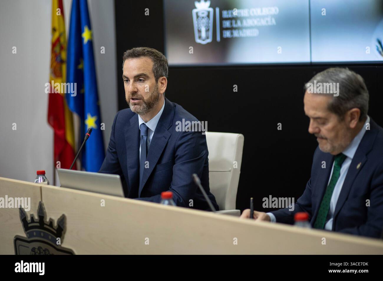 The Chairman of the Frob, Álvaro López Barceló, speaks during the V ...