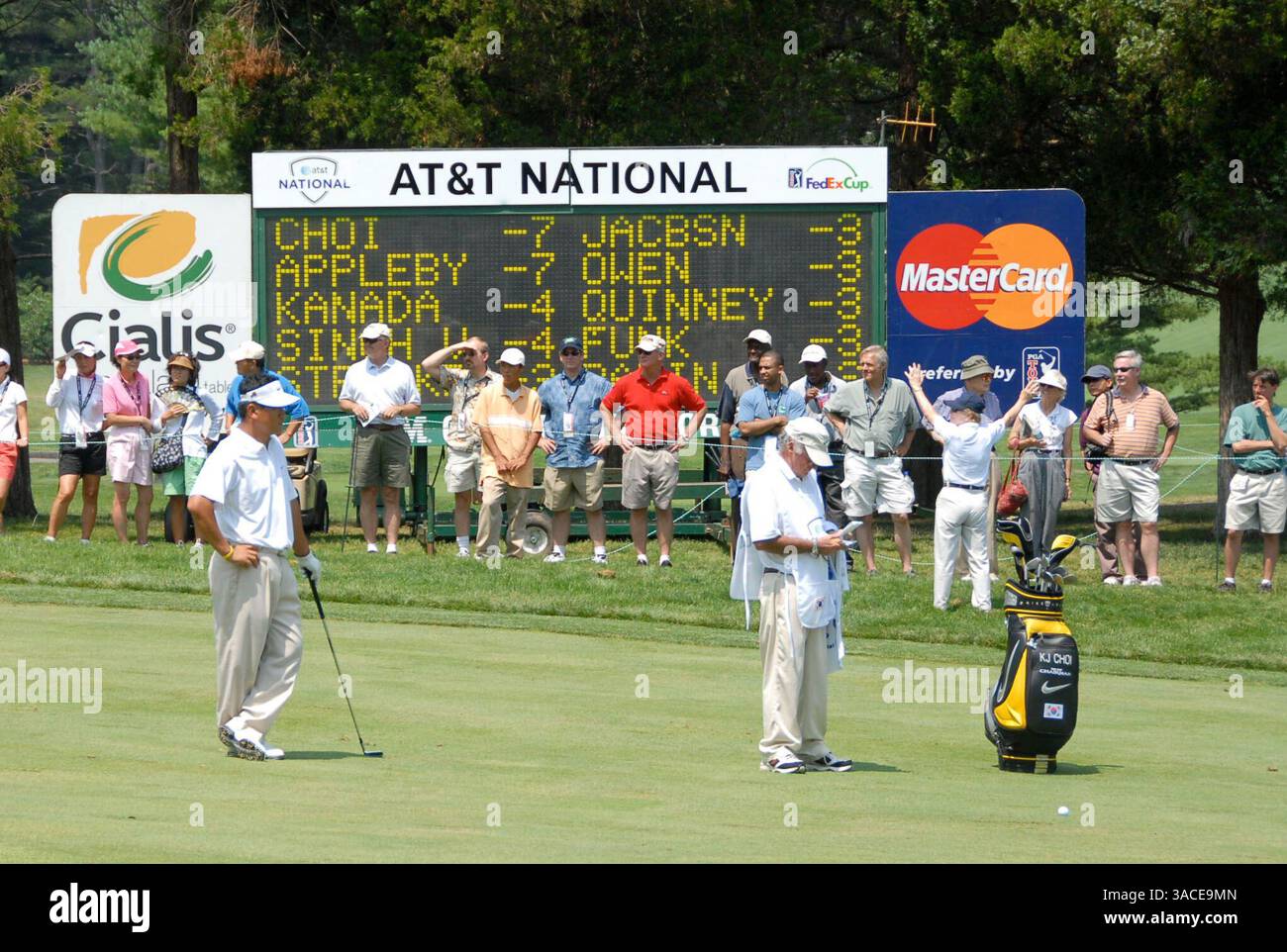 K.J. Choi awaits his turn at 18 at Congressional Country Club. The ...