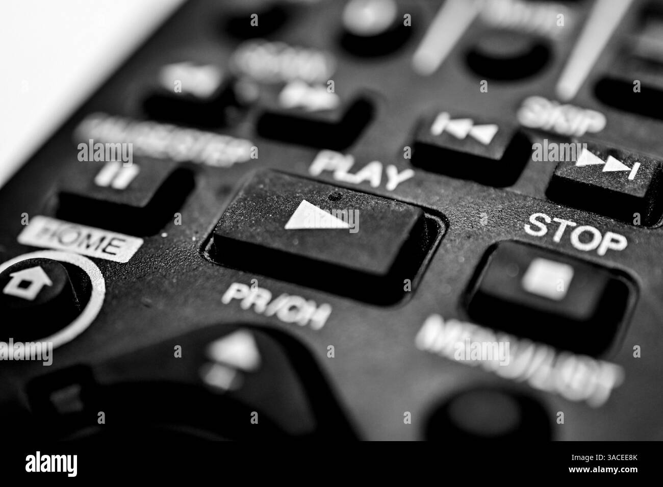 dirty and dusty tv remote control unit Stock Photo - Alamy
