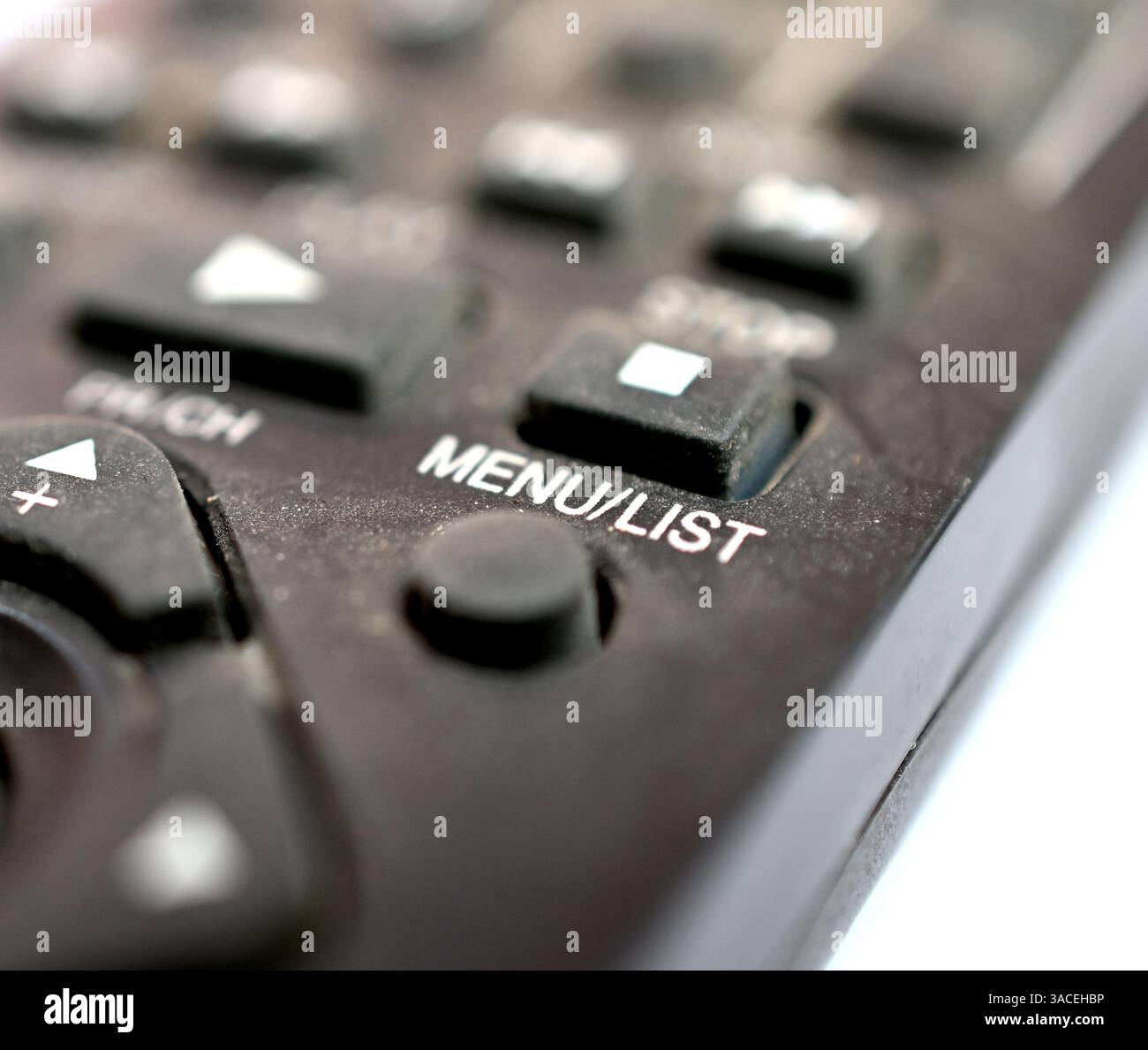dirty and dusty tv remote control unit Stock Photo - Alamy