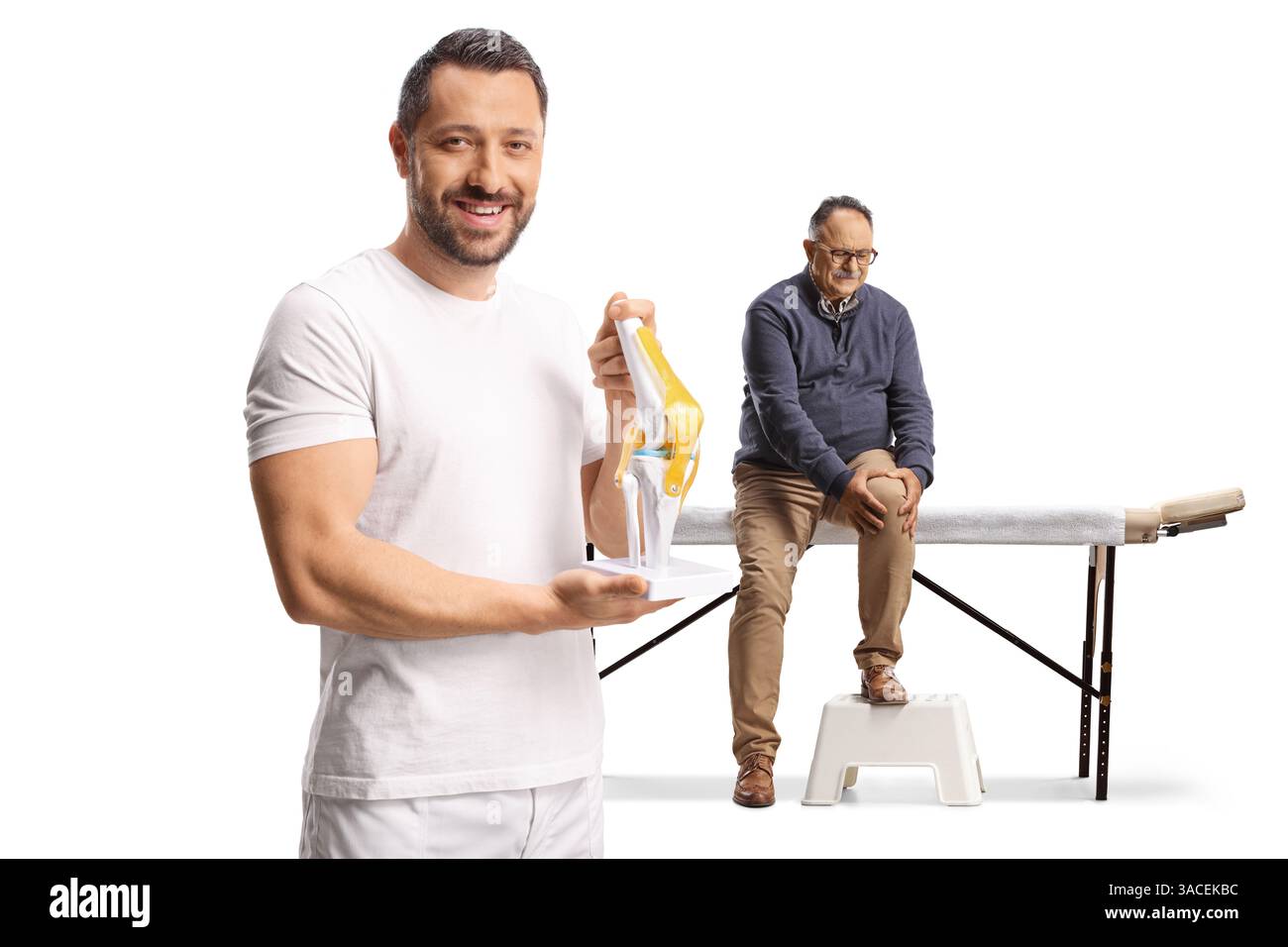 Massage back of leg Cut Out Stock Images & Pictures - Alamy