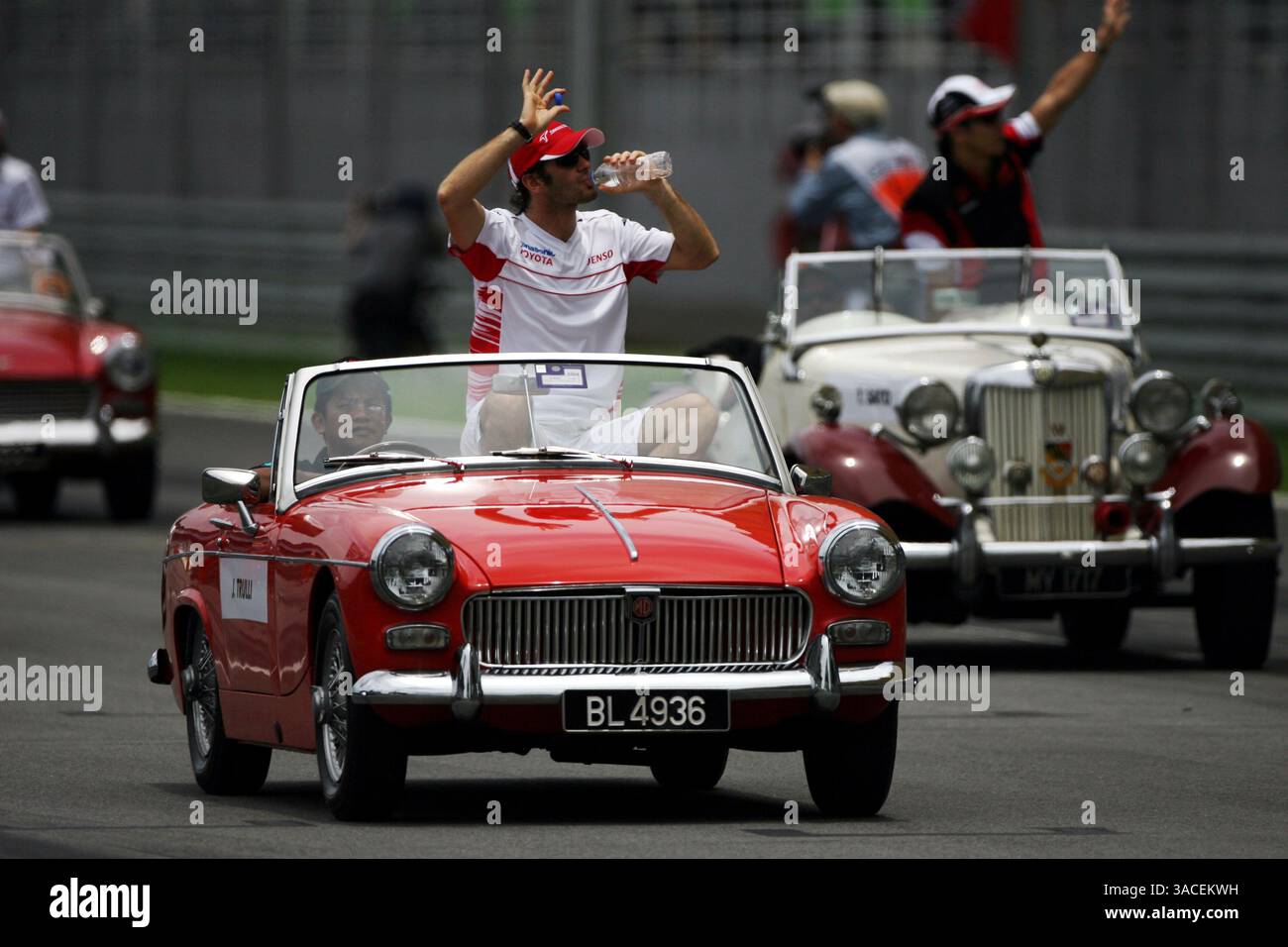 Jarno Trulli (ITA) Toyota on the drivers parade...Malaysian Grand Prix ...