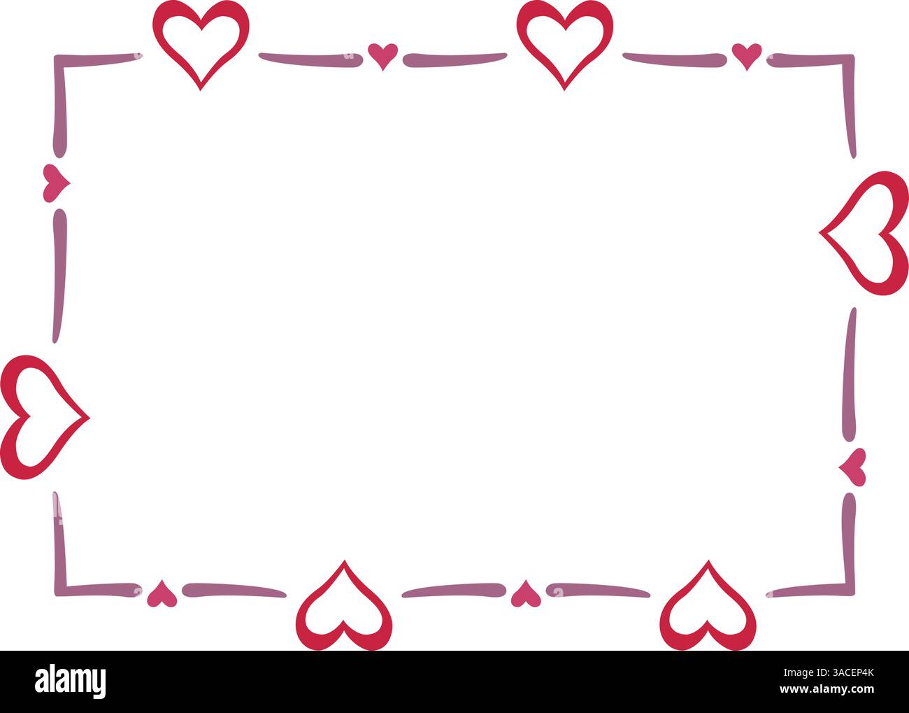 Vector illustration made with red heart silhouettes on a white ...