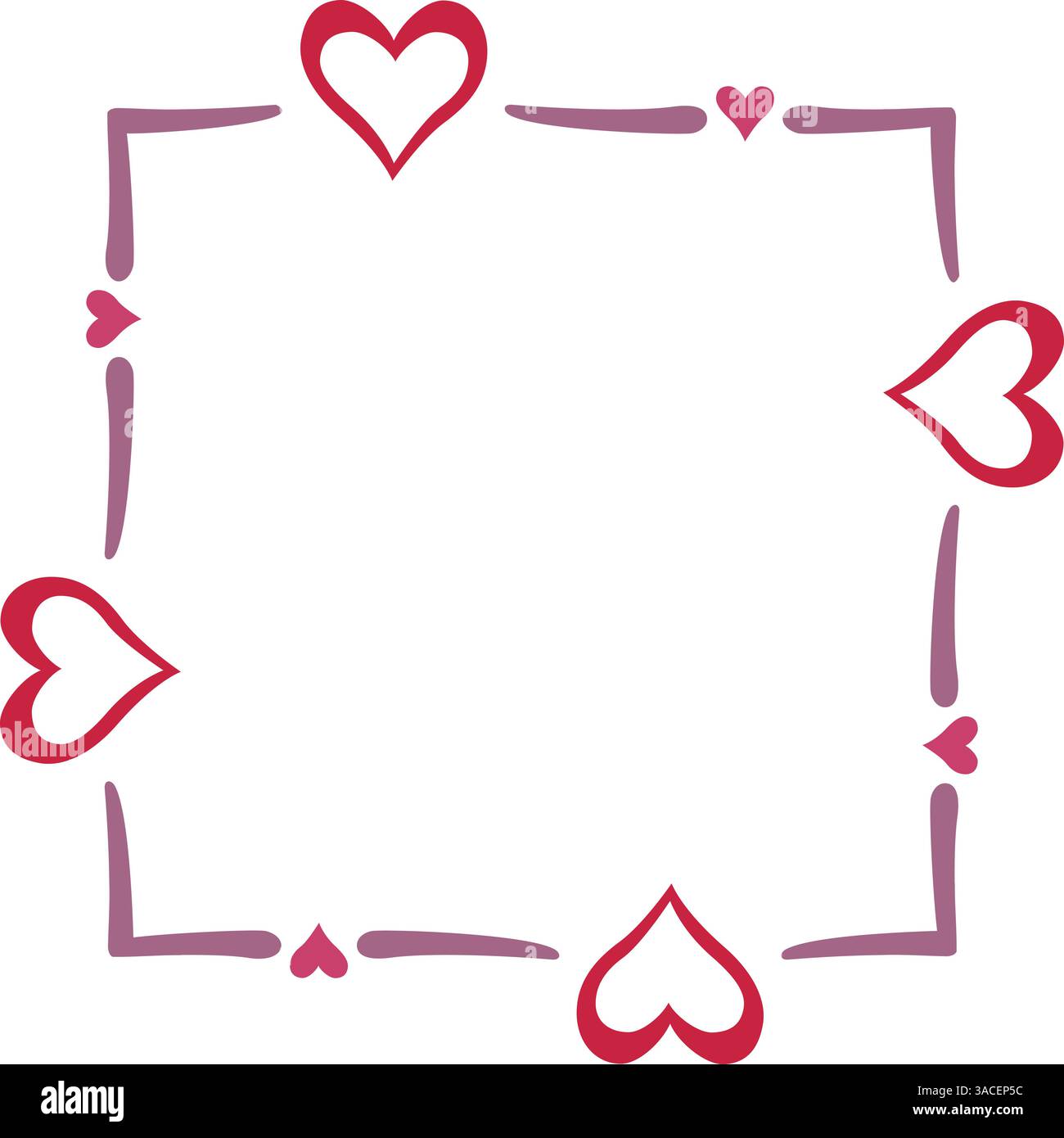 Vector illustration made with red heart silhouettes on a white ...