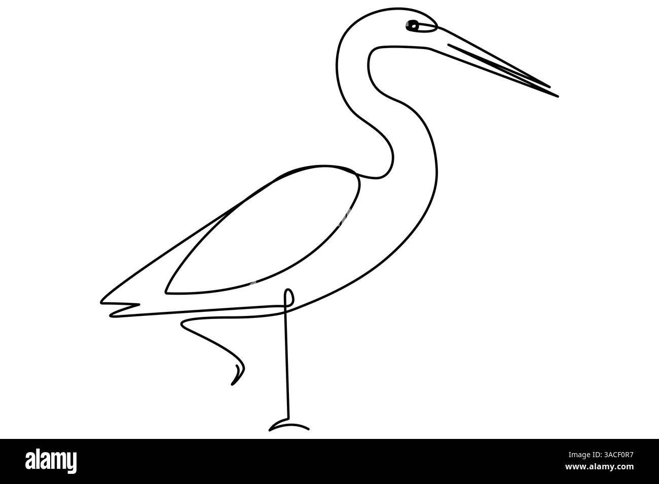 Continuous one line drawing of flamingo bird concept Editable outline ...