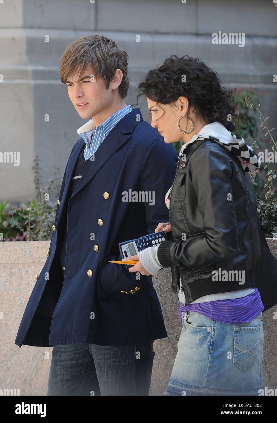 March 24 2008, New York City Actors Chace Crawford and Jessica Szohr ...