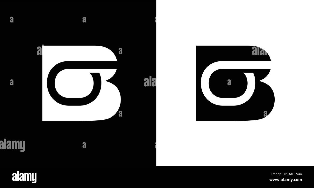 Initial Letters BO, OB abstract company Logo Design vector Stock Vector ...