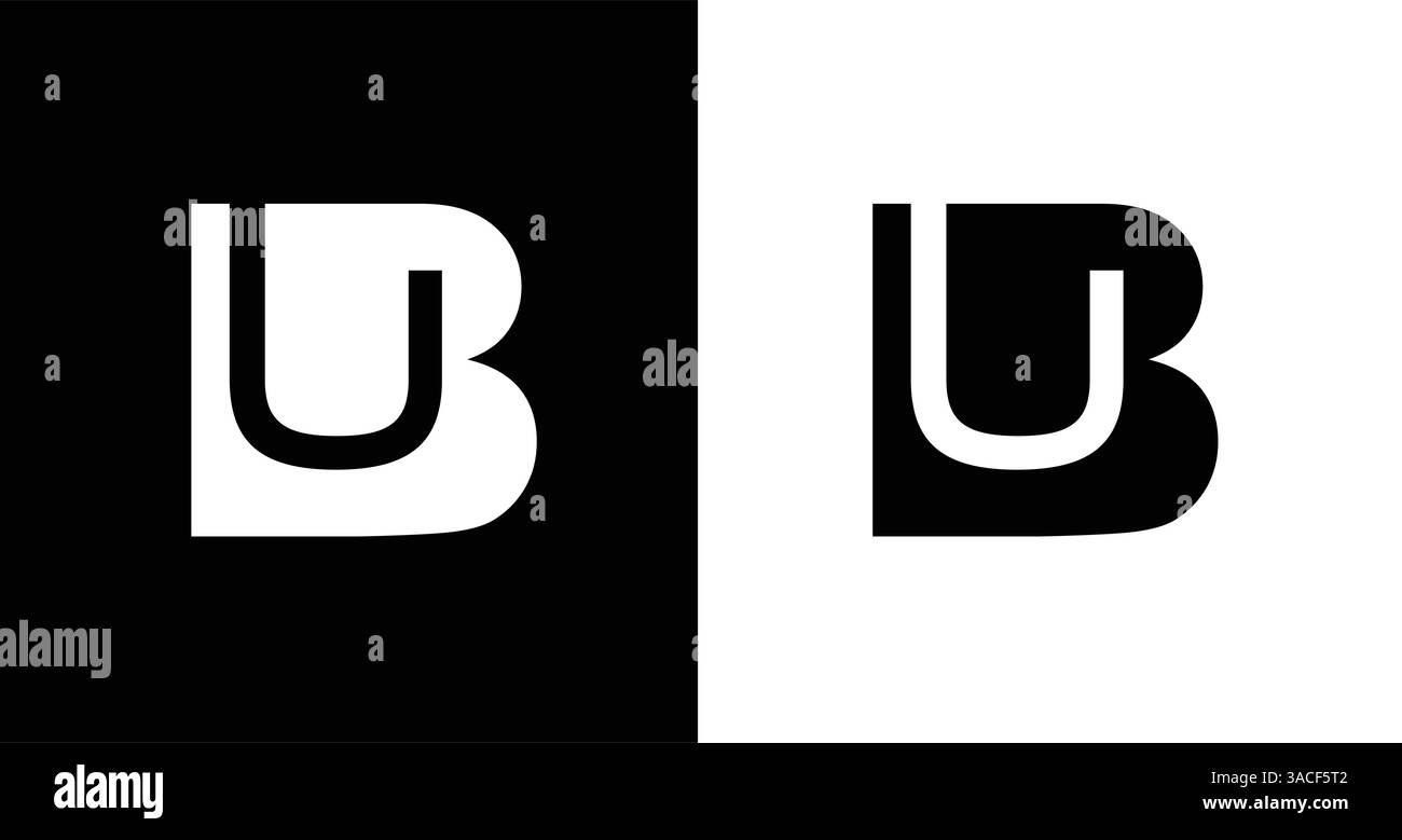 Initial Letters BU, UB abstract company Logo Design vector Stock Vector ...
