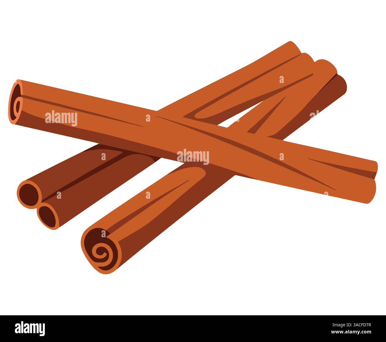 Cinnamon sticks vector illustration, isolated on white background ...
