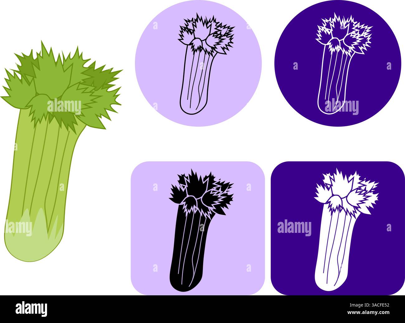 Celery icon linear logo mark in black and white. Vector flat line ...