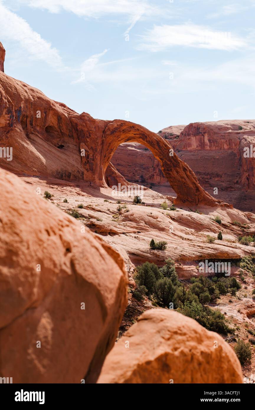 Expansive Sandstone Arch in the Utah Desert Stock Photo - Alamy